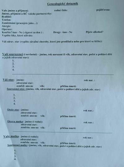 Jak vyplnit genealogický dotazník - Diskuze - eMimino.cz